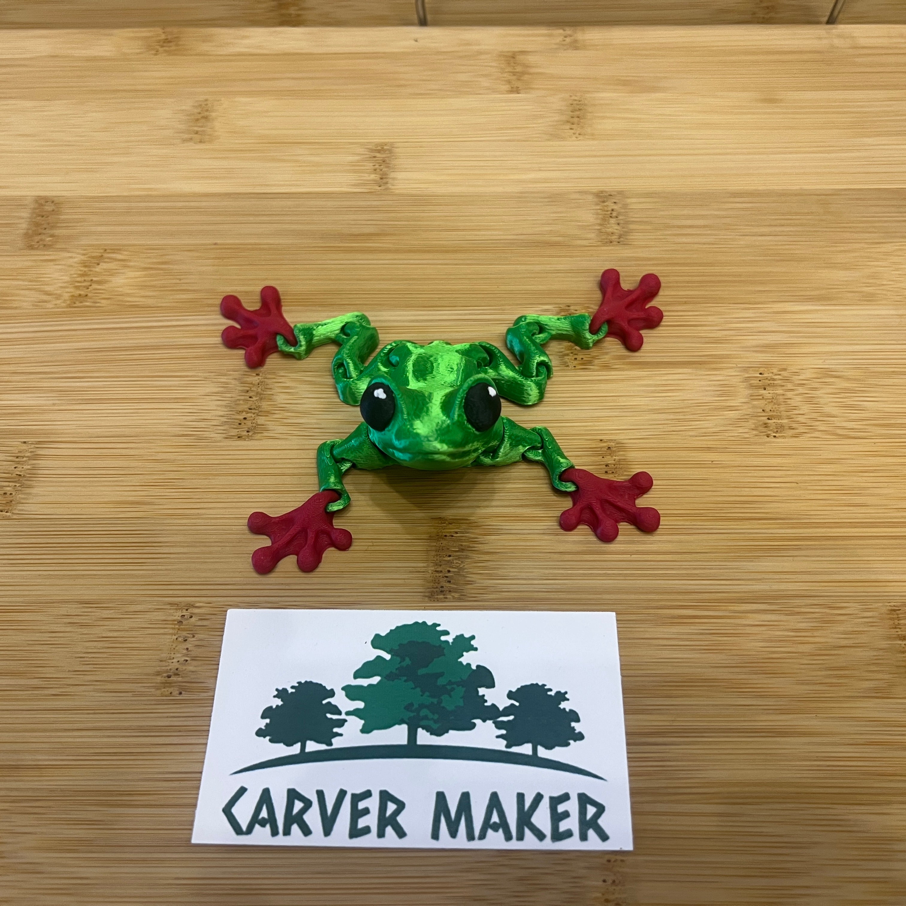 Green Tree Frog - 3D Printed – Carver Maker